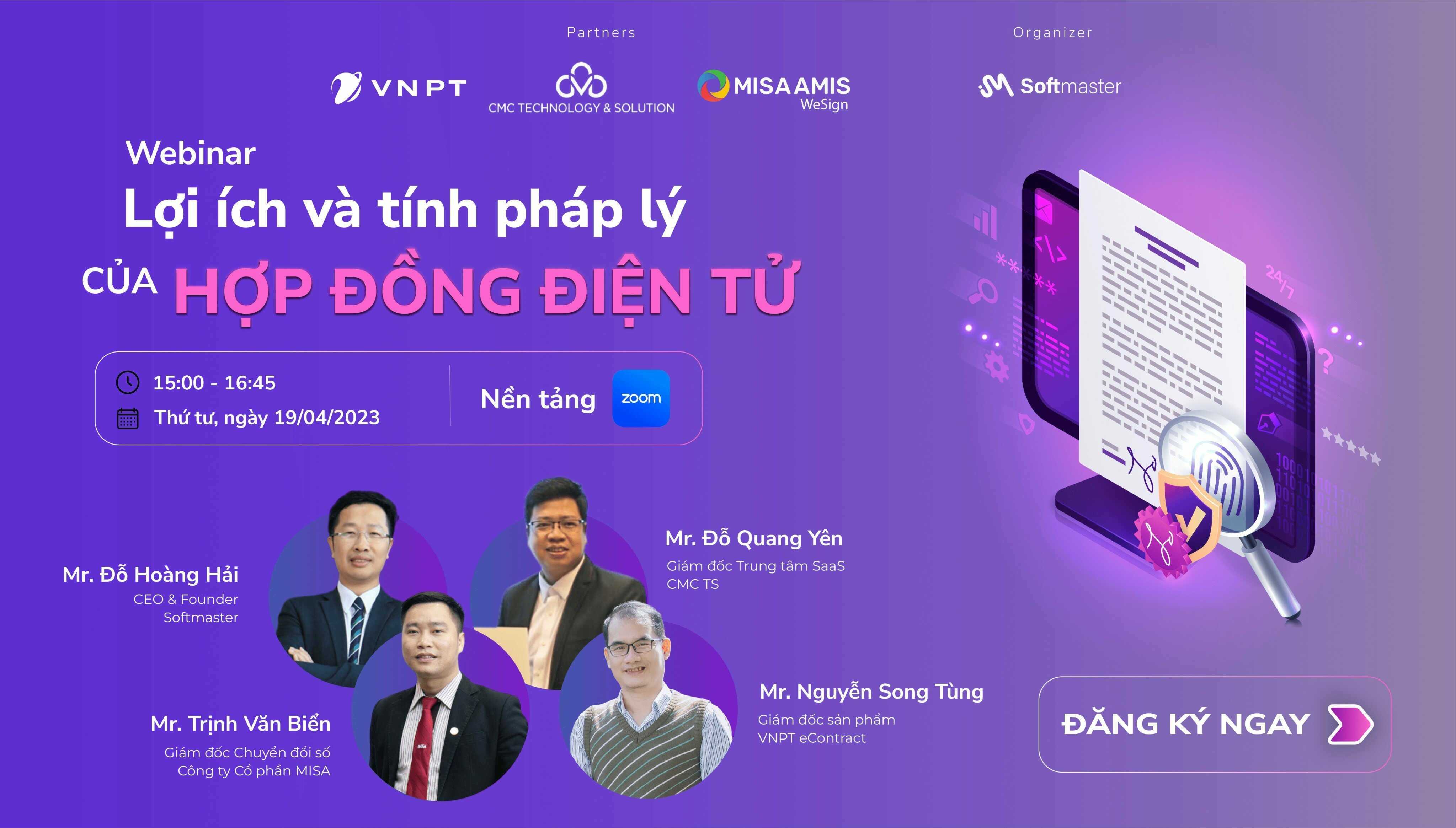 Lợi ích & tính pháp lý của Hợp đồng điện tử - Triển khai và ứng dụng thực tế | Softmaster